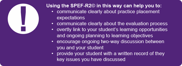 The SPEF-R2© and Orientation - SPEF-R2 Training - University of Queensland